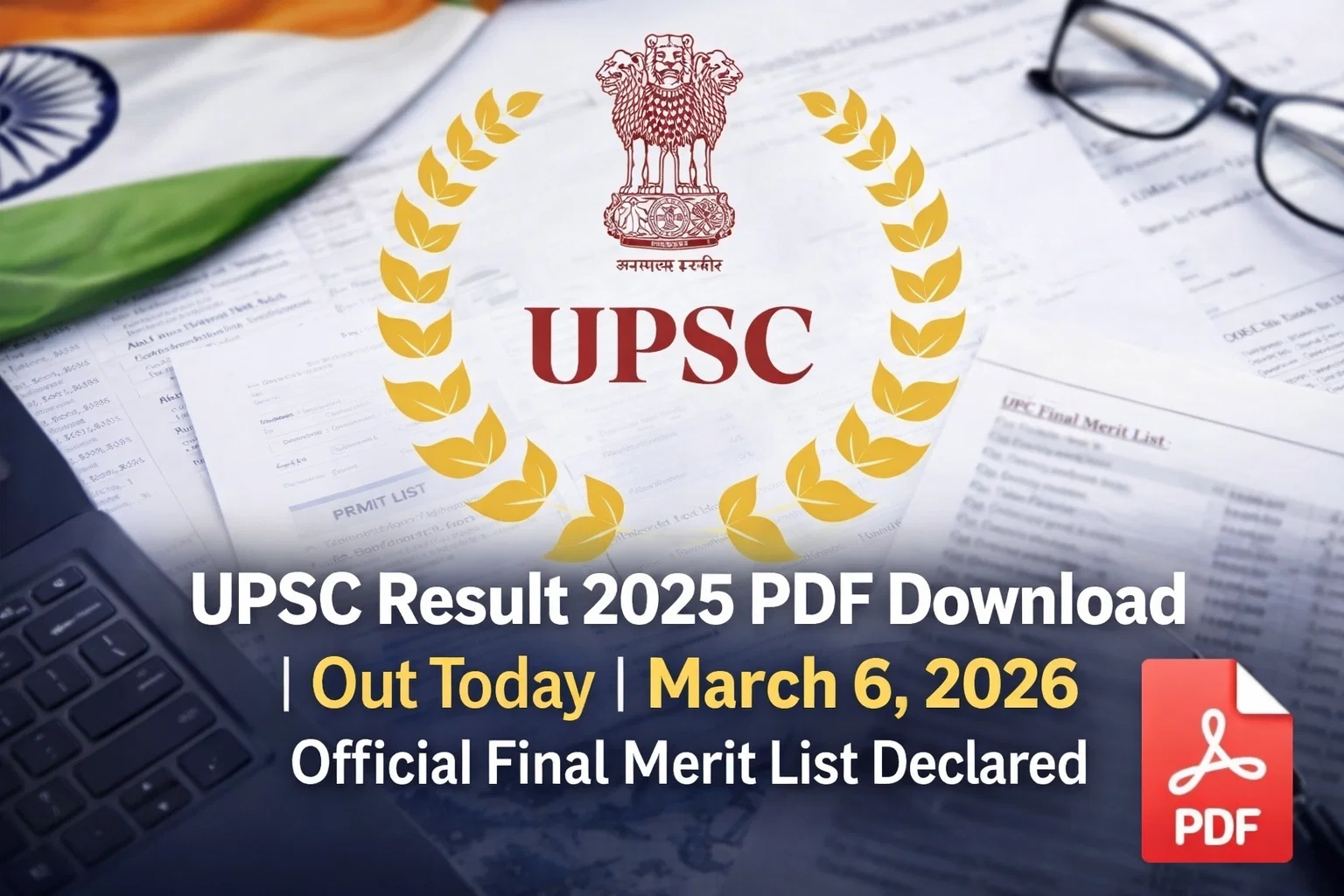 UPSC Result 2025 PDF Download – Final Merit List Declared on March 6 ...